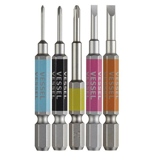 【商品詳細】用途：各種ビス・ネジ類の着脱に5本組みで多種サイズに対応セット明細：片頭＋00、＋0、＋1、−3、−4X65mm六角軸対辺：6．35mm（インパクト対応）仕様1：18V対応最高硬度：HRC62材質本体：ダイハード鋼生産国日本【送...