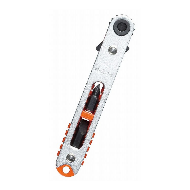 【商品特長】【製品サイズ(mm)】・長さ103・幅22・高さ20【生産国】台湾【仕様】用途：狭い部分のネジ締めの際に付属ビット：+1、+2、+2、+3、-4、-6、H2.5、H3、H4、H5、H6形状：ストレートヘッド厚：18mm仕様：ラチ...