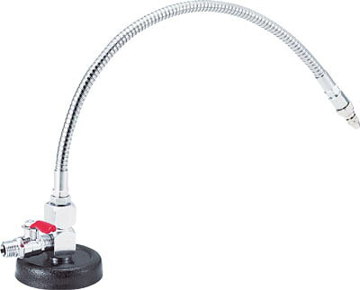 【メーカー型番】TMC-1-R400【JANコード】4989999348385【ブランド】TRUSCO 　【特徴】●強力マグネットでクーラント配管が容易にできます。●フレキノズル付で流体は液体・気体で使用可能です。●ノズル先端を回すと、流量...