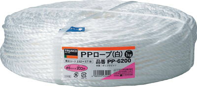 【メーカー型番】PP-6200【JANコード】4989999234022【ブランド】TRUSCO 　【特徴】●切り口がばらつかない熱融着タイプの3本撚ひもです。【用途】●比較的重い梱包用。【仕様】●色:白●標準幅(mm):6●長さ(m):2...