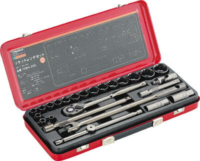 【メーカー型番】TSW4-25S【JANコード】4989999460735【ブランド】TRUSCO 　【特徴】●ノンクロムメッキ（ニッケルメッキ）処理で、環境に優しいです。（ラチェットハンドルのプッシュボタン・各ボールの表面処理は六価クロム...