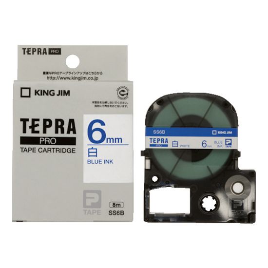 【商品詳細】●シンプルな白ラベルに青文字のテープです。●テープ幅(mm)：6●テープ色：白●テープ長さ(m)：8●文字色：青●文字色：青●テープ:PET●ケース:ABS原産国日本JANコード4971660760190【送料について】北海道、...
