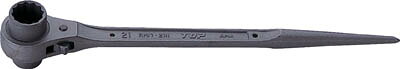 【メーカー型番】RM-19X21N【JANコード】4975180385208【ブランド】TOP【特徴】●正逆は切り替え爪式です。●軽快で能率的なラチェットレンチです。【用途】●ボルト・ナットの締め緩めに。【仕様】●対辺寸法(mm):19×2...