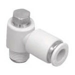 【メーカー型番】GWL10-10-T【JANコード】4547431020222【ブランド】CKD【特徴】●難燃性樹脂（UL-94規格V-0相当）標準+黄銅部ニッケルメッキ+ネジ部シール材標準塗布【用途】●片口ターンエルボ　チューブ+オネジ【...