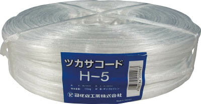【メーカー型番】H-5【JANコード】4986782000963【ブランド】ツカサ【特徴】●表面を熱処理していますので使用中にバラけません。【用途】●一般荷造り、結束など。【仕様】●標準幅(mm):5●色:白●長さ(m):500●質量(kg...