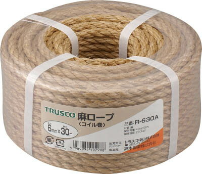 【メーカー型番】R-630A【JANコード】4989999192988【ブランド】TRUSCO 　【特徴】●天然素材なので腐食し、土に還元されます。●強度があり、摩擦に強いです。【用途】●街路樹の結束。●造園樹木の根巻き。【仕様】●色:茶●...