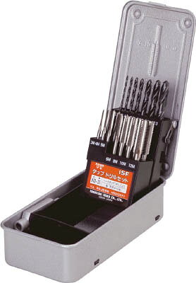 【メーカー型番】HTD-21【JANコード】4957656531005【ブランド】IS　【特徴】【用途】●被削材:一般鋼。【仕様】●セット内容(mm):ハンドタップ（中・上）:M3、M4、M5、M6、M8、M10、M12各1本 下穴ドリル:...