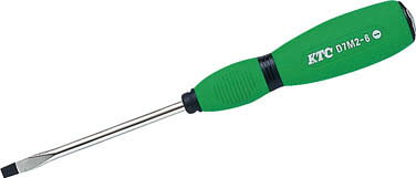 【メーカー型番】D7M2-6【JANコード】4989433816784【ブランド】KTC【特徴】●グリップは軽く、ベタつき感がなく環境にやさしいエラストマ樹脂を採用しています。●軸は丸軸です。●貫通タイプです。【用途】【仕様】●刃先:[[（...