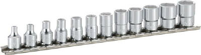 【メーカー型番】HS212【JANコード】4953488193435【ブランド】TONE【特徴】●産業機械・自動車などの整備に必要な工具を厳選したセットです。【用途】●ボルト・ナットの締付け・緩め作業用。【仕様】●差込角(mm):6.35●...