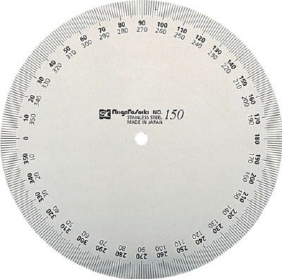 【メーカー型番】PRT193-150【JANコード】4975846009226【ブランド】SK　【特徴】●治具や機械に取り付けての使用ができます。【用途】【仕様】●直径(mm):150●厚み(mm):1.5●質量(g):210●目量:1°●...