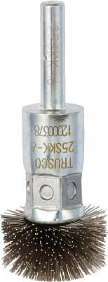 【メーカー型番】25SKK-6【JANコード】4989999149210【ブランド】TRUSCO 　【特徴】●底面方向および、側面方向同時に研磨できます。●自動機、ボール盤など、回転工具に取り付けて使用します。【用途】●各種金属のサビ、汚れ...