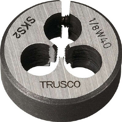 【メーカー型番】T25D-5/16W18【JANコード】4989999216622【ブランド】TRUSCO 　【特徴】●調整ねじ付なので寸法調整ができます。●ねじ山を修正する時にも使用できます。【用途】●被削材:鉄、軽金属。●おねじ加工用。...