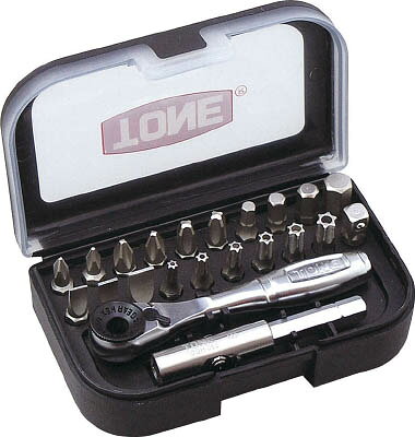 【メーカー型番】BRS20【JANコード】4953488282399【ブランド】TONE【特徴】●細かな送り角度により狭い場所での作業に威力を発揮します。●使用頻度の高いビットを厳選した充実の内容です。●差込角6.35mmのアダプターを使う...