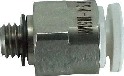 【メーカー型番】FS4-M5MW【JANコード】4537327045903【ブランド】チヨダ【特徴】【用途】【仕様】●適合チューブ外径D(mm):4●接続口径:M5×0.8●質量(g):4.0●使用流体:空気、水●流体温度:-5?60℃(空...