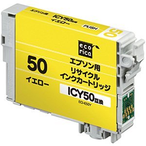 【商品型番】　ECI-E50Y　【商品説明】　■対応純正商品：ICY50カラー：イエロー対応プリンタ：EP-301、EP-705A、EP-801A、EP-901A、EP-901F、EP-302、EP-702A、EP-802A、EP-902A...