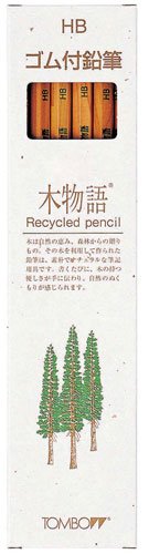【商品型番】　LG-KEAHB　【商品説明】　消しゴム付。軸：木の端材。硬度：HB。12本入。