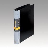 【商品型番】　K-618-BK　【商品説明】　A4判タテ型。外寸：横255×縦316×背巾38mm。台紙枚数：45枚。ポケット数(1台紙)：9個。30穴。表紙/ポケット：再生PP製。背見出し：古紙使用。収容人数：810名