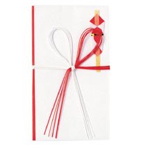 【商品型番】　キ1　【商品説明】　●用途／一般御祝用。●金額の目安／一万円?三万円位迄。●サイズ／184×105mm。●紙質／奉書紙。●中袋付き。●表書：　御礼・寸志・松の葉　御祝儀・内祝・御祝　御餞別・御入学祝　御新築祝。