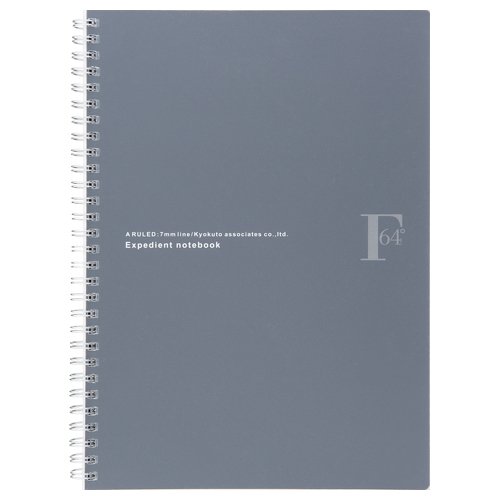 【商品型番】　PTA03K　【商品説明】　縦252×横189mm380gF．O．B．COOPのスティショナリーコレクション。◆罫内容：7mm罫31行通し罫◆枚数：80枚◆製本：Wリングノート