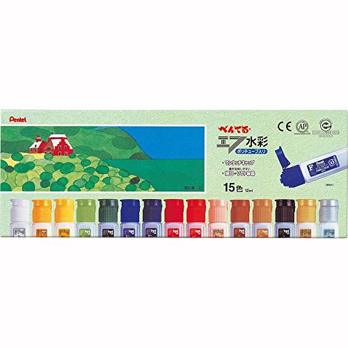 【商品型番】　WFC1-15　【商品説明】　キャップ：再生PP製。チューブ：再生PE製。15色セット　各色12ml(金銀入)