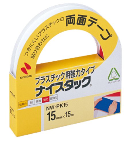 【商品型番】　NW-PK15　【商品説明】　●テープ寸法／幅15mm×長さ15m●材質／基材：不織布、粘着材：アクリル系、はく離紙：紙●粘着力／強●単位／1巻●メーカー品番／NW-PK15