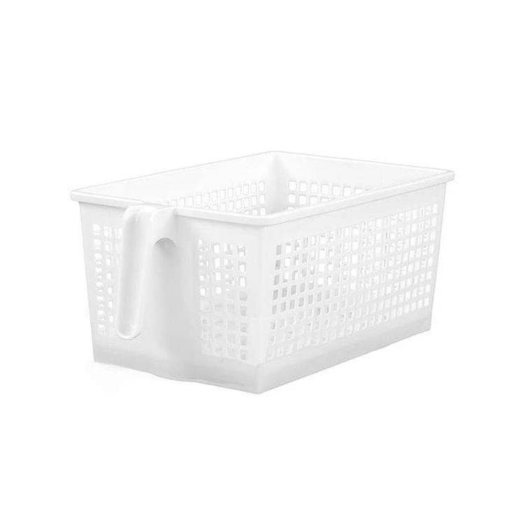【商品説明】食品や消耗品の収納に便利な取っ手付きストッカーです。前面に付いたハンドルで、高いところの出し入れも楽に行えます。後部にコロが付いているので、軽い力で出し入れできます。全面がメッシュ状になっているので、中身が簡単に確認できます。袋...