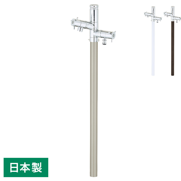 ■商品サイズ直径38.5×高さ1110mm■素材アルミ(アルマイト仕上げ)■生産国日本■特徴スタイリッシュな美しさをもつ不凍機能付き立水栓。360°回転する蛇口とスリムでスタイリッシュな美しさのなかに、寒冷地でも使用できる不凍機能をビルドイ...