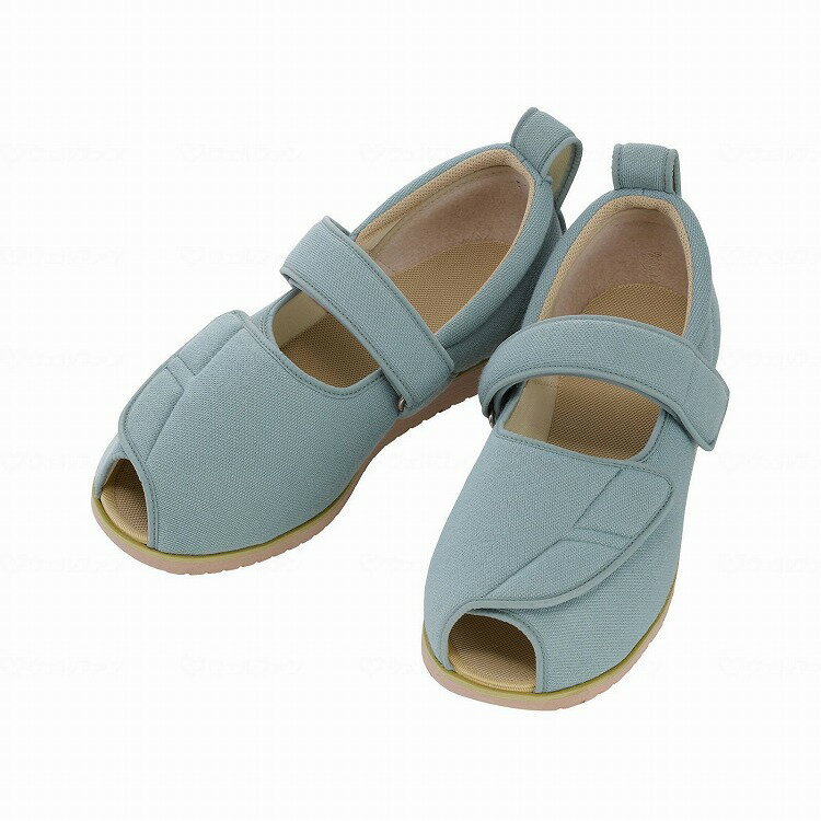 ○施設・院内用足元明るく、気持ちはスマイル。軽くて履き心地よく、一日履いても疲れにくい。1．つまずきにくい2．脱ぎ履き簡単3．かるい履き心地4．手洗い可能（中性洗剤、保形後陰干）○甲と足首2つのベルトでしっかり安定○折り返しベルトを付けてフ...