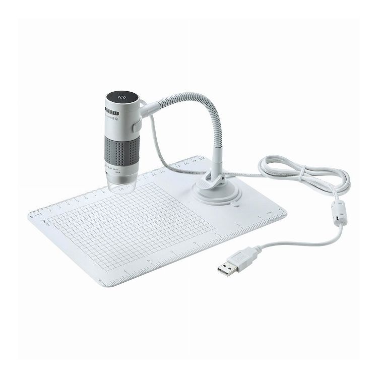 【商品特長】USB接続で使用できる、パソコン接続のデジタル顕微鏡。動画撮影やインターバル撮影にも対応。●光学倍率最大250倍まで拡大できるパソコン用USB顕微鏡です。●撮影台を兼ねた専用台座を付属しています。●スタンドのアームは自由自在に曲...