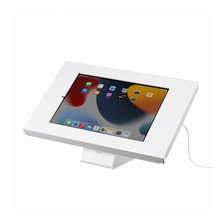 【商品説明】■iPadに対応したスタンド付きスチール製のケースです。※12.9インチiPad以外の全ての機種に対応しています。■スタンドを壁面に取り付けることができます。■スタンドに着けたままの状態で90°回転し、縦横どちらでも使用できます...