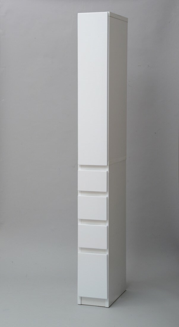 【商品について】 すべてのデッドスペースを活かすため、すき間というすき間を有効活用するため、シンプルを極めた隙間収納「ジャスト」が誕生しました。 幅5cm刻みに奥行2タイプの8サイズ展開で、あらゆる隙間にジャストフィット。前面に輝く鏡面ホワ...