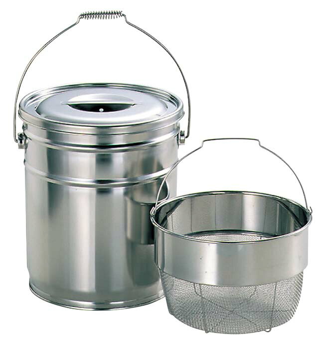 【商品説明】●8メッシュ【外寸】φ300×H345 底径：φ260 【内寸】φ285 【容量】18L【材質】18-8ステンレス【代引きについて】こちらの商品は、代引きでの出荷は受け付けておりません。【送料について】北海道、沖縄、離島は送料を...