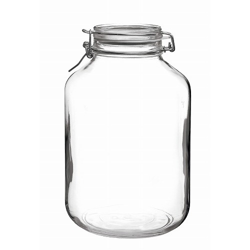 ■商品説明●手作りジャム等の保存に便利です。●店内メニューのテイクアウト用としてお使い頂けます。●パッキン付き●ガラスならビネガーや塩、オイルも安心して保存できます。■直径・サイズφ175×H279■深さ■重さ1645g■容量5000cc●...