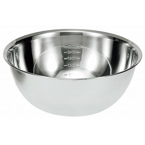 ■商品説明●中の材料がこぼれにくく、まぜやすい深型タイプ。●便利な目盛付。(400/800/1200/1600)●同じサイズのパンチングボウルと重ねて使えます。■直径・サイズ外径：223×H98■深さ■重さ250g■容量●便利な目盛付。(4...