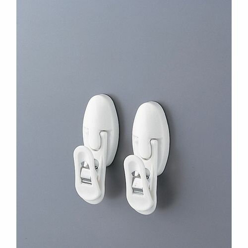 ニトムズ はがせるキッチン便利クリップ （2個入）M2770 DHT2801 JANコード 4904140327705●幅×奥行×高さ(mm):28×26×80●材質：ABS樹脂・ステンレス・合成ゴム系粘着剤■耐荷重:200gはがせるテープ...