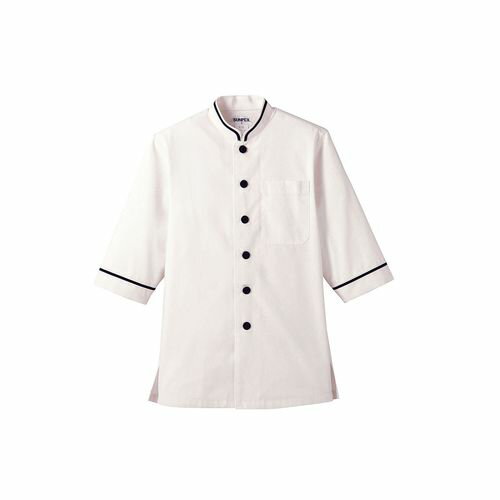 サンペックスイスト ショップコート D-1127（O白×黒） L SKC3603 JANコード 4589929624482●メーカー品番:D-1127●サイズ:L●着丈(cm):74●肩巾(cm):46●胸囲(cm):108●袖丈(cm):...