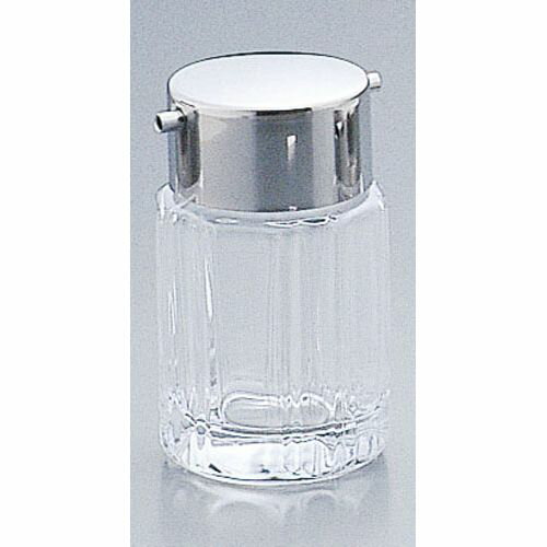 エムタカ No.376 正油入れ（大） PEM03 JANコード 4968553023760●幅×奥行×高さ(mm):74×70×115●容量(c.c.):200●材質：本体；ガラス　フタ；ステンレススチールスチール　内フタ；PP樹脂　パッ...