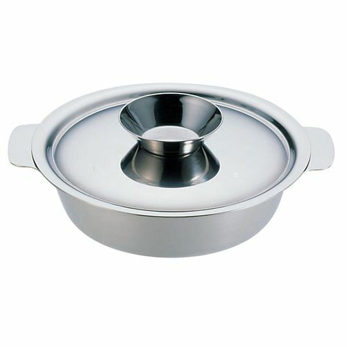 YUKIWA UK チリ鍋 33cm（18-0・電磁対応） QTL12033 JANコード 4520785060892●サイズ表示(cm):33●外径×深さ(mm):330×72●容量(L):4.1●重量(kg):2.48●材質：18-0ス...