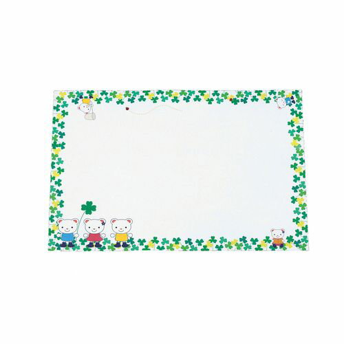 アーテック 無蛍光紙お子様テーブルマット クローバー TE-S01（100枚入） QMTE101 JANコード 4571165730355●幅×奥行(mm):390×264●材質：無蛍光和紙【送料について】北海道、沖縄、離島は送料を頂きます。