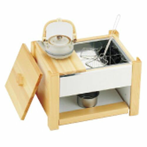 テスク 白木湯豆腐セット（固形燃料用） CW-403 QYD13 JANコード 4905001318573●メーカー品番:CW-403●幅×奥行×高さ(mm):245×185×165●重量(kg):2.06●材質：本体 ひのき材 ハンドル?...