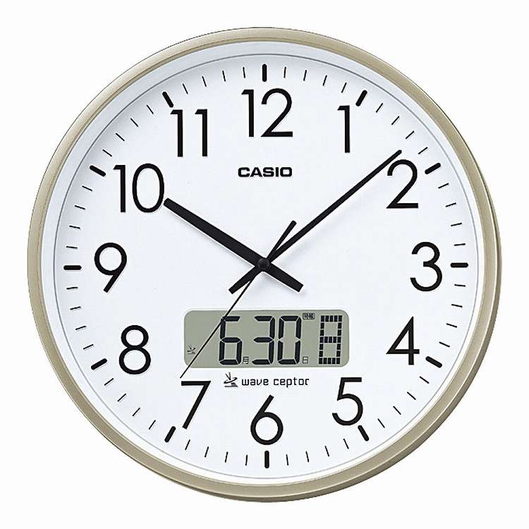 ●大型サイズの電波クロックです。離れた場所からでも見やすい直径360mmの大型サイズを採用。任意の時刻で最大24本プログラムできるチャイム音は、ウエストミンスターチャイムを採用。またLCD画面に表示するデュアルタイム※や、電波受信状態をレベ...