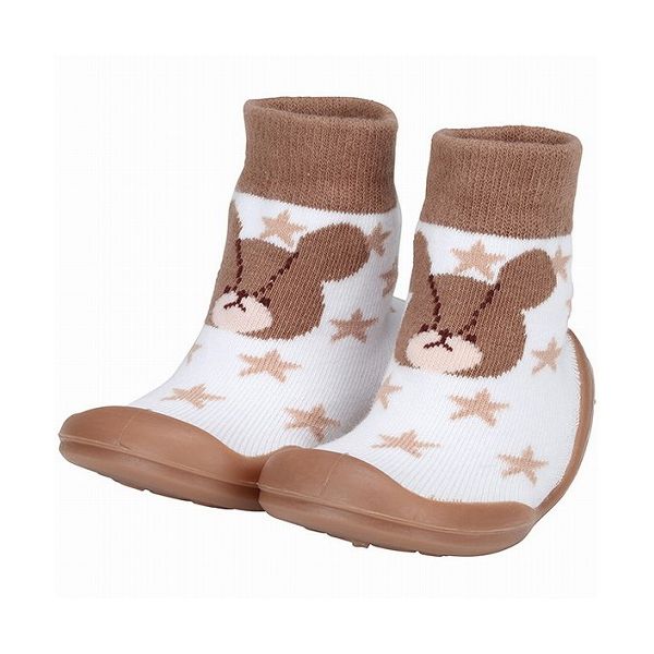 【商品詳細】室内履きやファーストシューズに！よちよち歩きの赤ちゃんの足にぴったりのベビーシューズ！ソールは滑りにくいTPE素材。取り外し可能のインソール付き。【対象年齢】8〜12ヶ月※対象年齢は目安です。お子様によってはサイズが合わない場合...