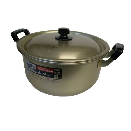 サイズ:27×33.4×16.7cm本体重量:520g生産国:日本【商品説明】「純しゅう酸 味づくし 28cm」は、日本製「純しゅう酸」の両手鍋(28cm)です。軽くて腐食に強い、蓚酸アルマイト加工のアルミ鍋です。【材質】本体：アルミニウム...