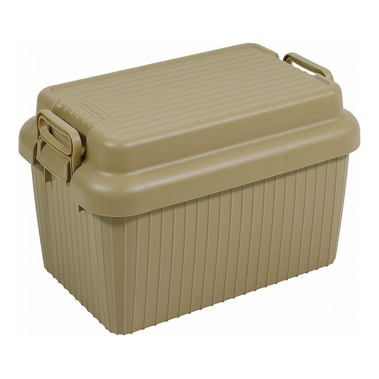 【商品説明】頑丈で軽い収納BOXです。耐荷重があるので簡易的な腰掛としても使えます。蓋を立てかける事が出来るグリップシート付。安心の日本製。製品サイズ(約)幅585x奥行390x高さ380mm有効内寸(約):幅480x奥行290x高さ290...