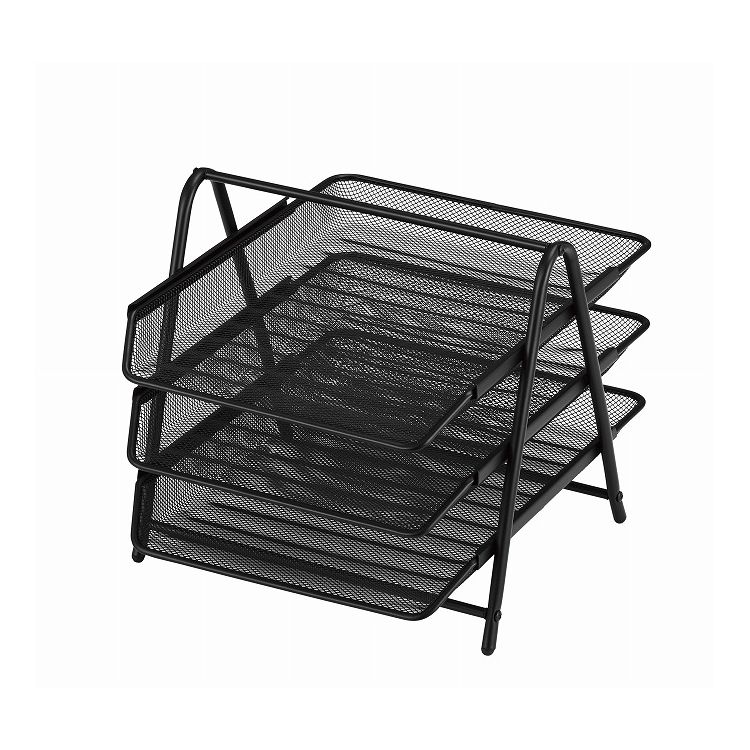 【商品説明】●シンプルなデザインのスチール製トレー。●A4サイズの書類が収納できます。■製品サイズ(約)：幅297x奥行355x高さ267mm■材質：・本体:スチール(粉体塗装)・脚キャップ:PP■原産国：中国【送料について】北海道、沖縄、...