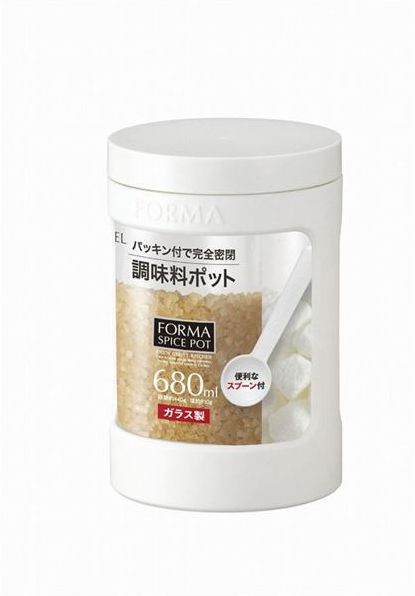 完全密閉で中身の鮮度を保つ、機能的＆斬新なデザインの調味料入れ砂糖、塩、小麦粉、片栗粉、スパイス、ゴマ、顆粒だしなどの調味料・粉物はもちろん、梅干し、ハーブなど、アイデア次第で様々な食品を保存・収納できます。蓋はパッキン＆スクリュー開閉で完...
