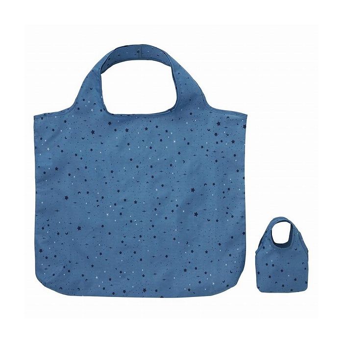 オシャレな柄のエコバッグ Lサイズ。コンパクトに折りたためて、収納できる。わずか52gと軽量。サイズ（約）縦44×横52cm（持ち手含まず）収納時サイズ（約）縦10.5×横13cm（持ち手含まず）ポリエステル重量（約）52g見掛容量（約）1...