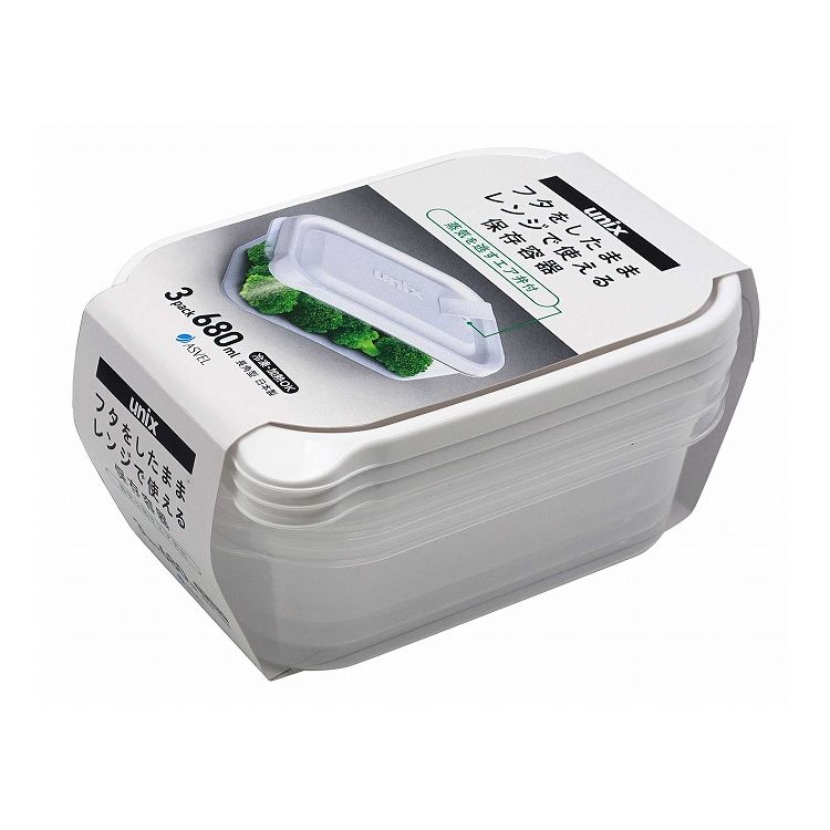 フタをしたままレンジで使える保存容器蒸気を逃すエア弁付冷凍・加熱OK一個あたりサイズ(約)幅18×奥行12×高さ6cm材質:ポリプロピレン一個あたり重量(約)54g一個あたり容量(約)680ml耐熱温度:140度耐冷温度:-20度【代引きに...