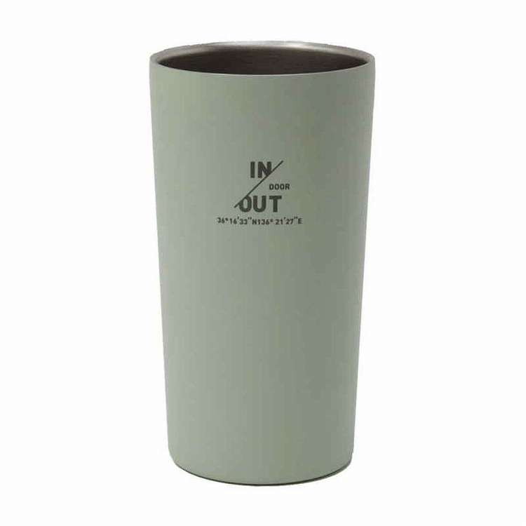 【商品説明】飲み頃をしっかりキープ　タンブラー　450ml　楽しいお食事を「IN／OUTDOOR」シリーズ　マットな質感　アウトドアシーンにも大活躍　お洒落なロゴ【商品情報】■サイズ約 高さ14.6（cm）　直径：約 8（cm）■材質内びん...