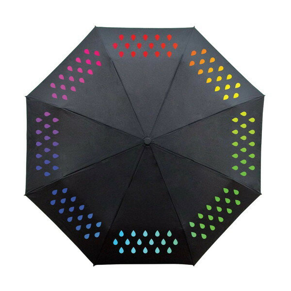 【商品説明】雨に濡れると白いプリントがカラフルに色づく不思議な傘です。魔法みたいな傘で、雨の日も楽しくおでかけできます。コンパクトで持ち歩きに便利な折りたたみ傘です。直径100cmで肩や荷物をしっかりカバーできます。おしゃれなパッケージ入り...